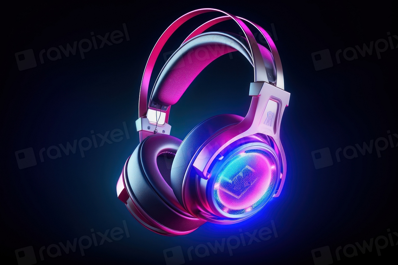 Gaming headset headphones light illuminated. | Premium Photo - rawpixel
