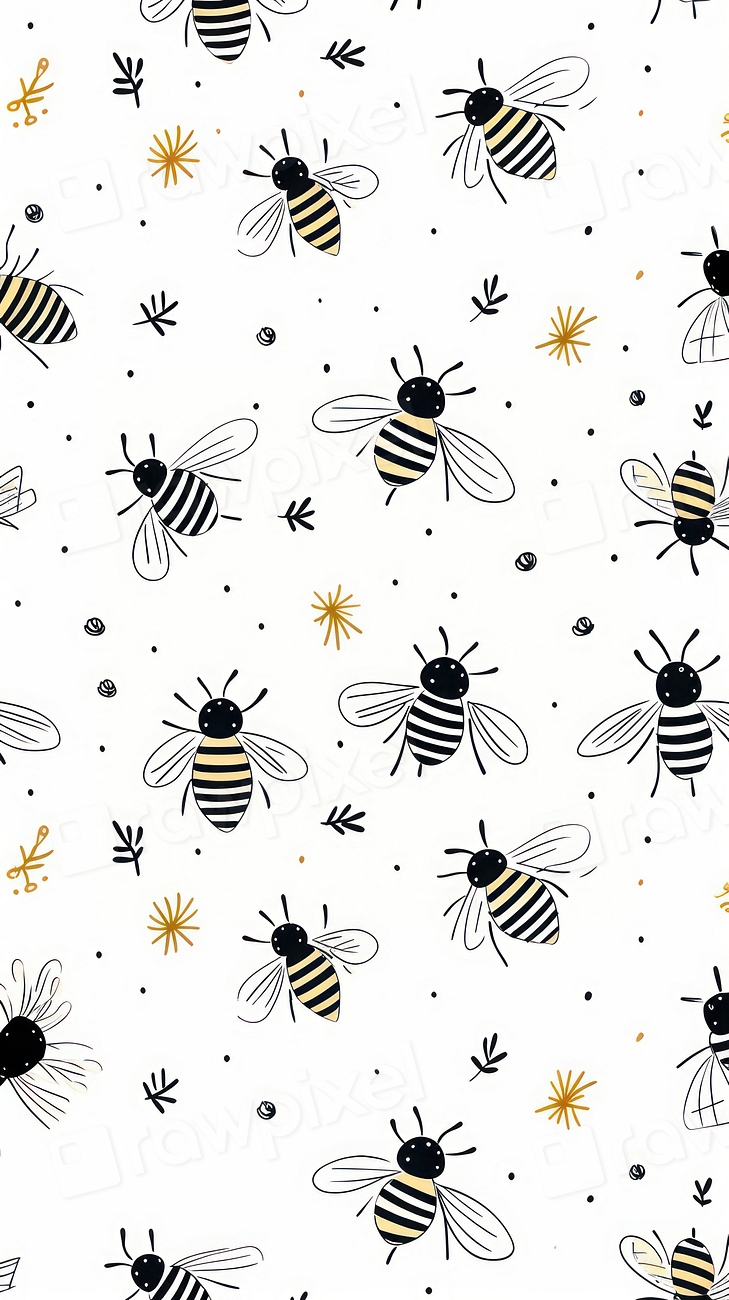 Bee backgrounds pattern animal. AI | Free Photo Illustration - rawpixel