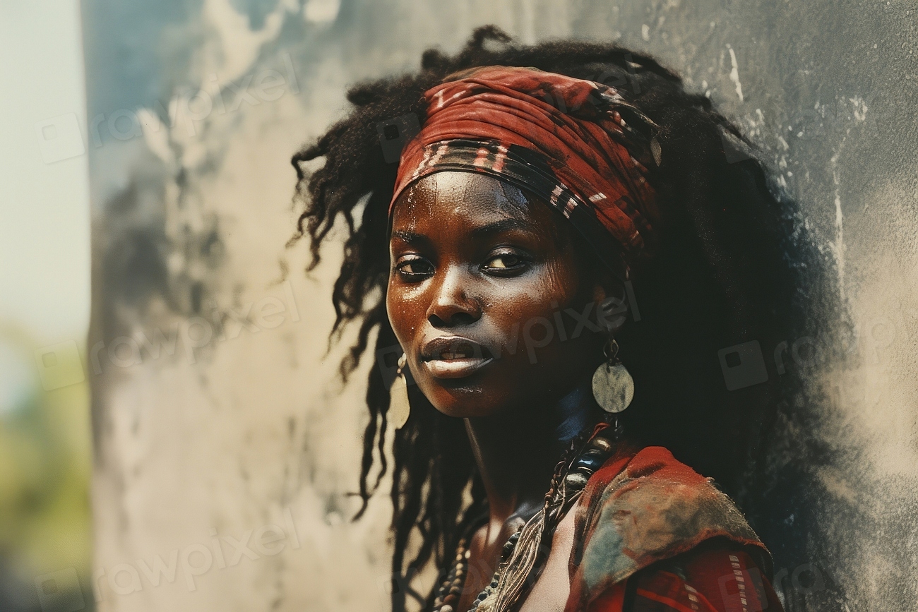 An african woman tribe red | Premium Photo - rawpixel