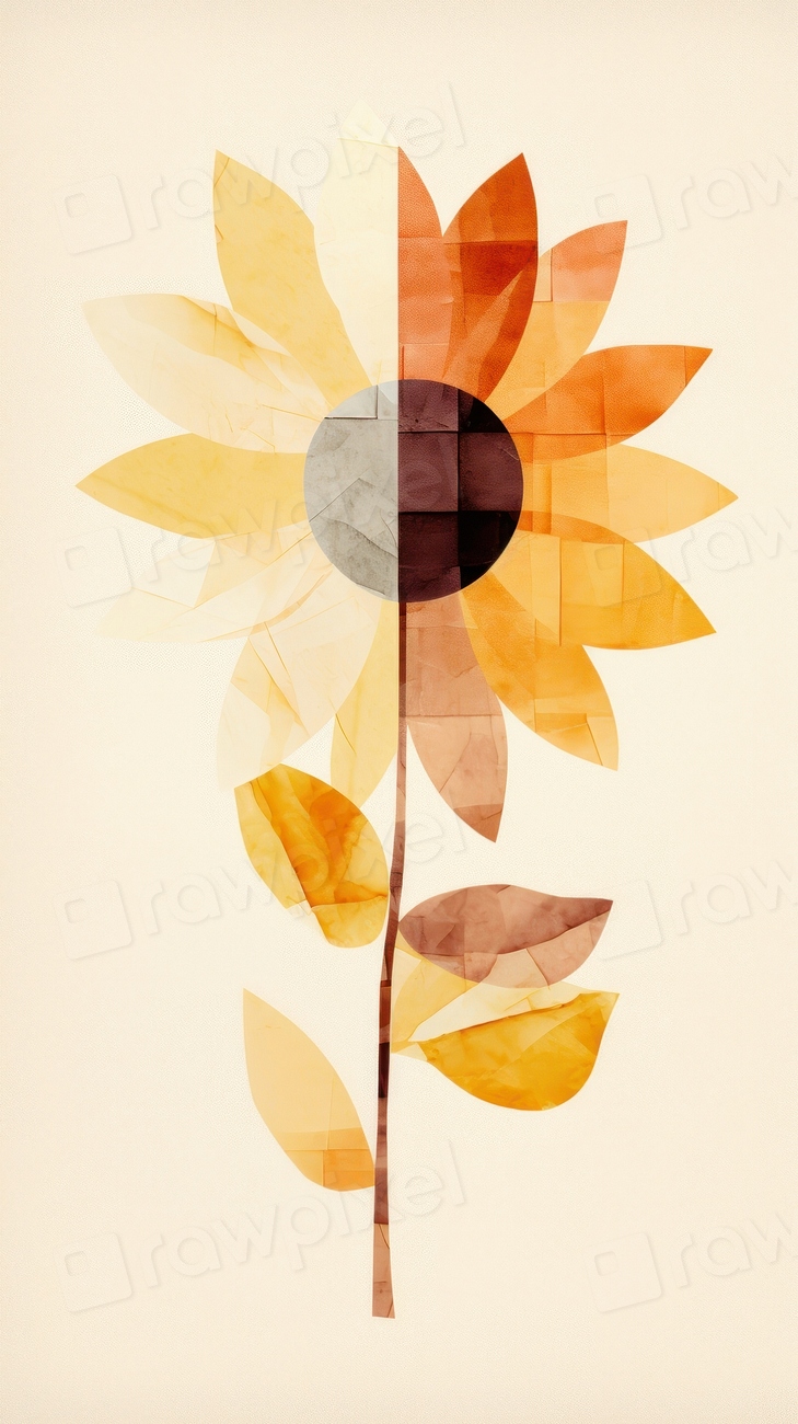 sunflower pattern plant shape. | Free Photo Illustration - rawpixel
