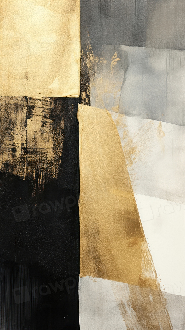 Black and gold abstract painting | Free Photo Illustration - rawpixel