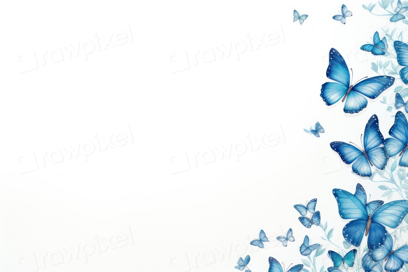 Blue butterfly backgrounds pattern insect | Free Photo Illustration ...