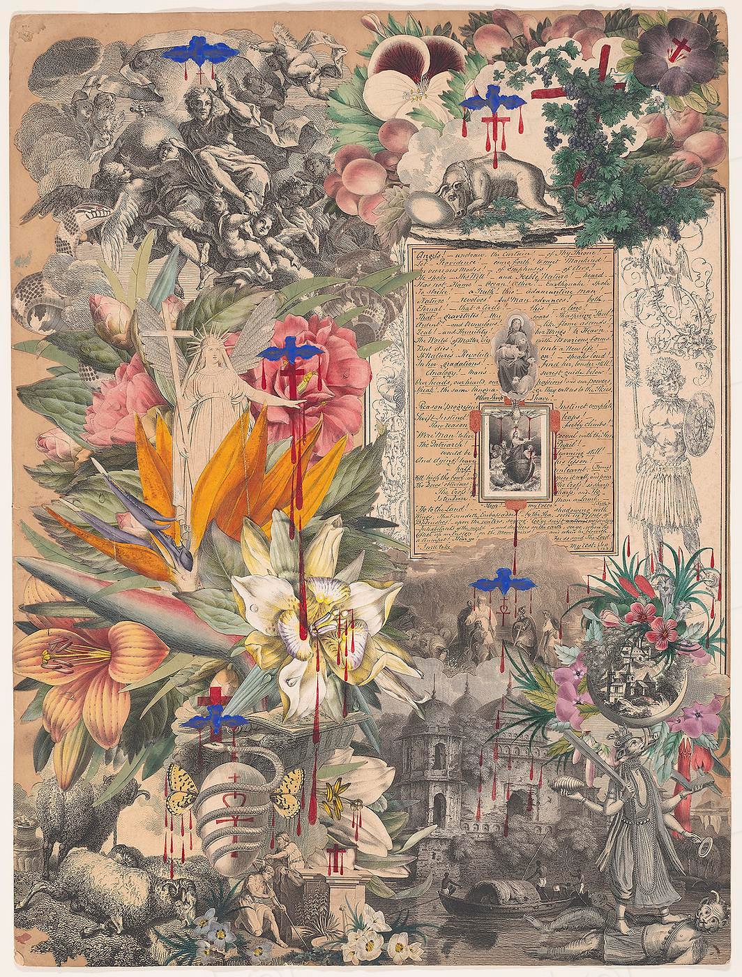 Blood Collage: collage comprised black | Free Photo Illustration - rawpixel