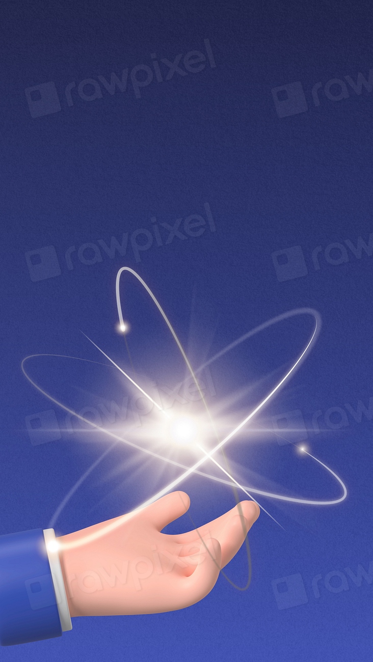 3D atom phone wallpaper, science | Premium Photo - rawpixel