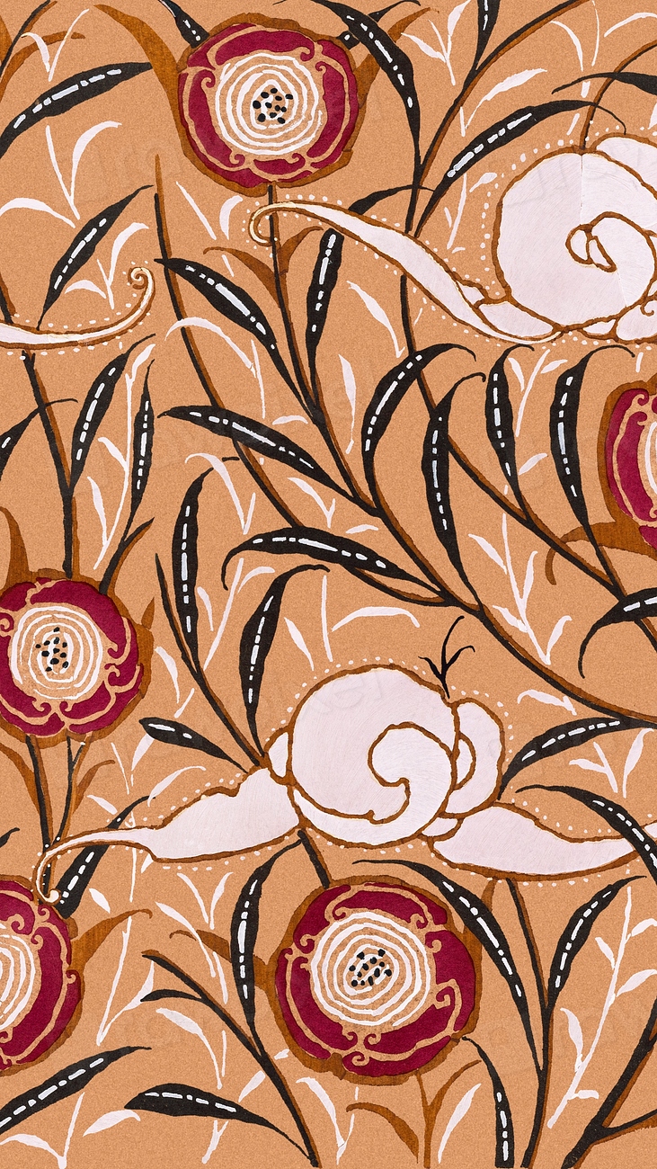Gold botanical pattern Art Deco | Premium Photo Illustration - rawpixel