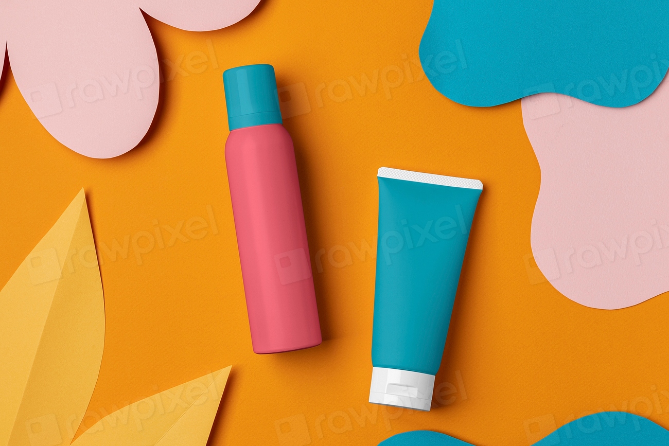 Colorful sunscreen packaging, beauty product | Free Photo - rawpixel