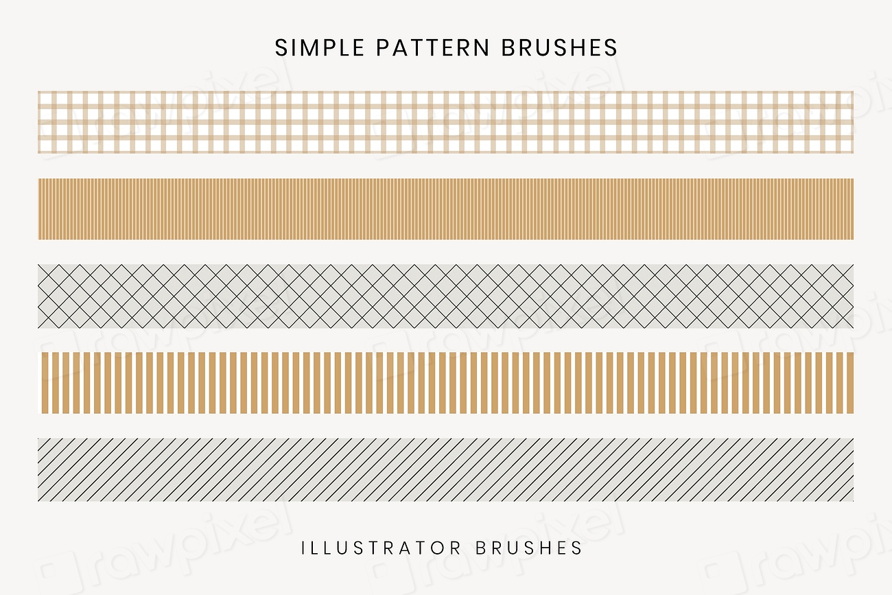 Simple pattern brush, seamless brown | Premium Vector Add-on - rawpixel
