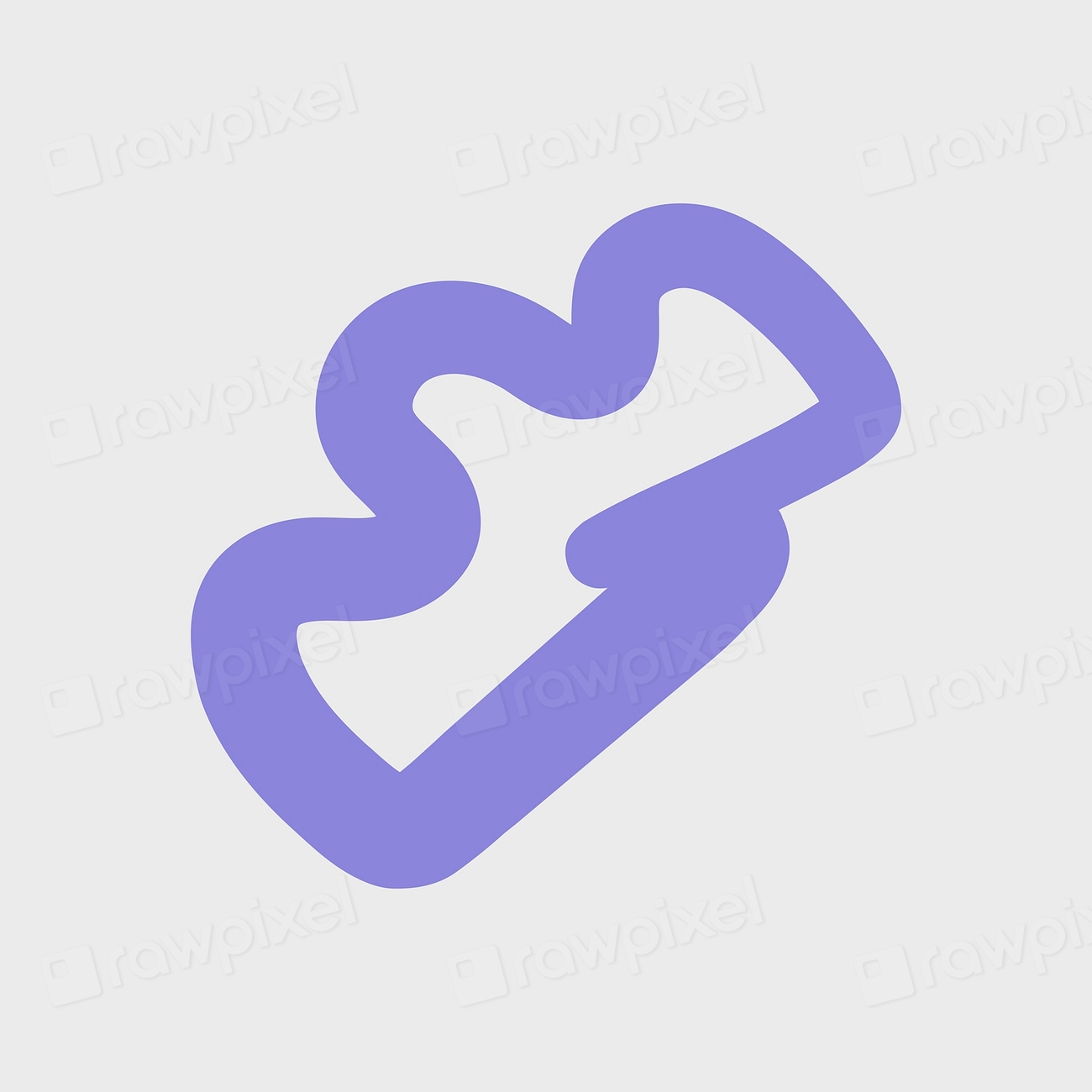 Purple squiggle shape, collage element | Premium Vector - rawpixel