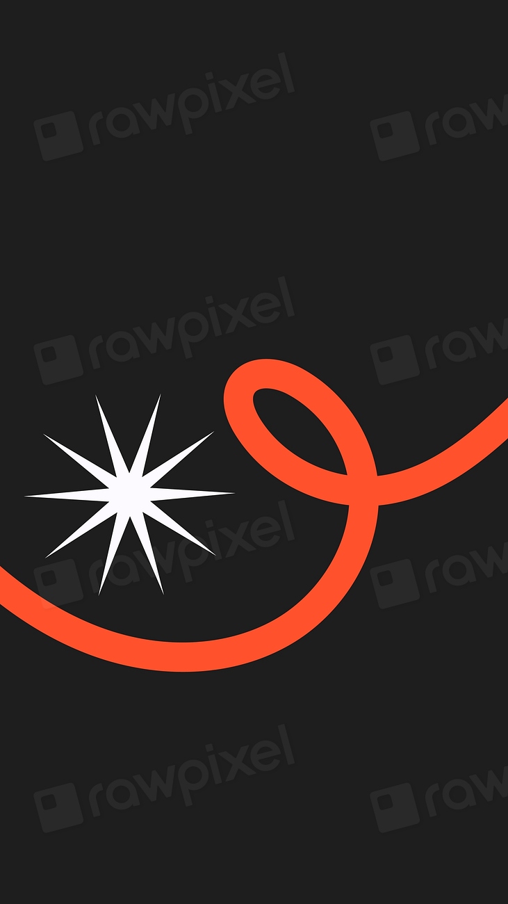 Black mobile wallpaper, red squiggle | Free Photo - rawpixel