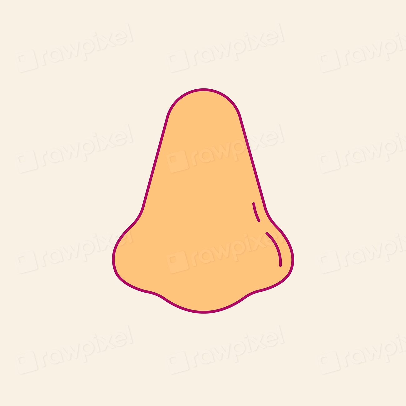 Nose shape collage element design, | Premium PSD - rawpixel