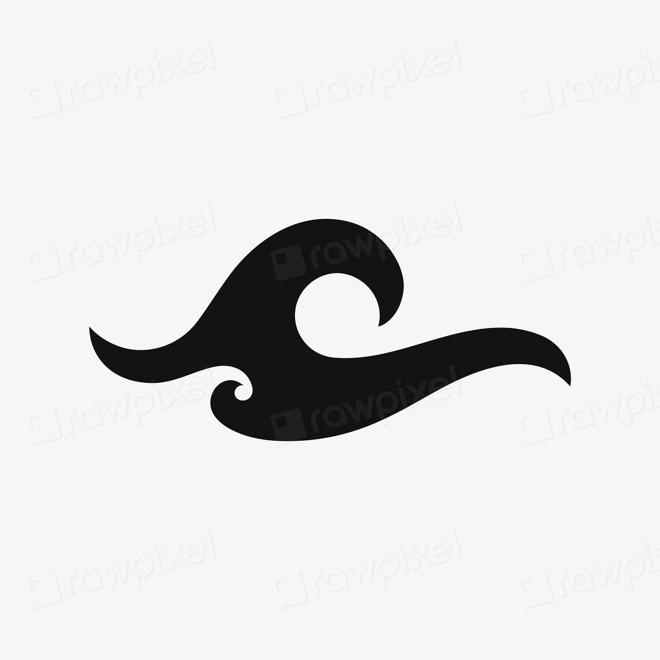 Tide logo element clipart, flat | Free Photo - rawpixel