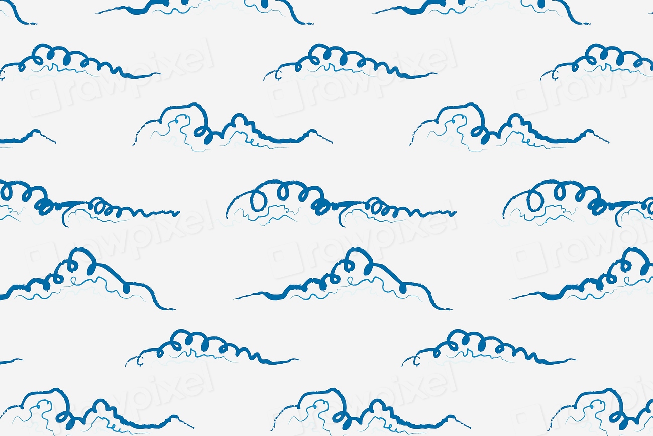Cute wave squiggle background pattern | Premium PSD - rawpixel