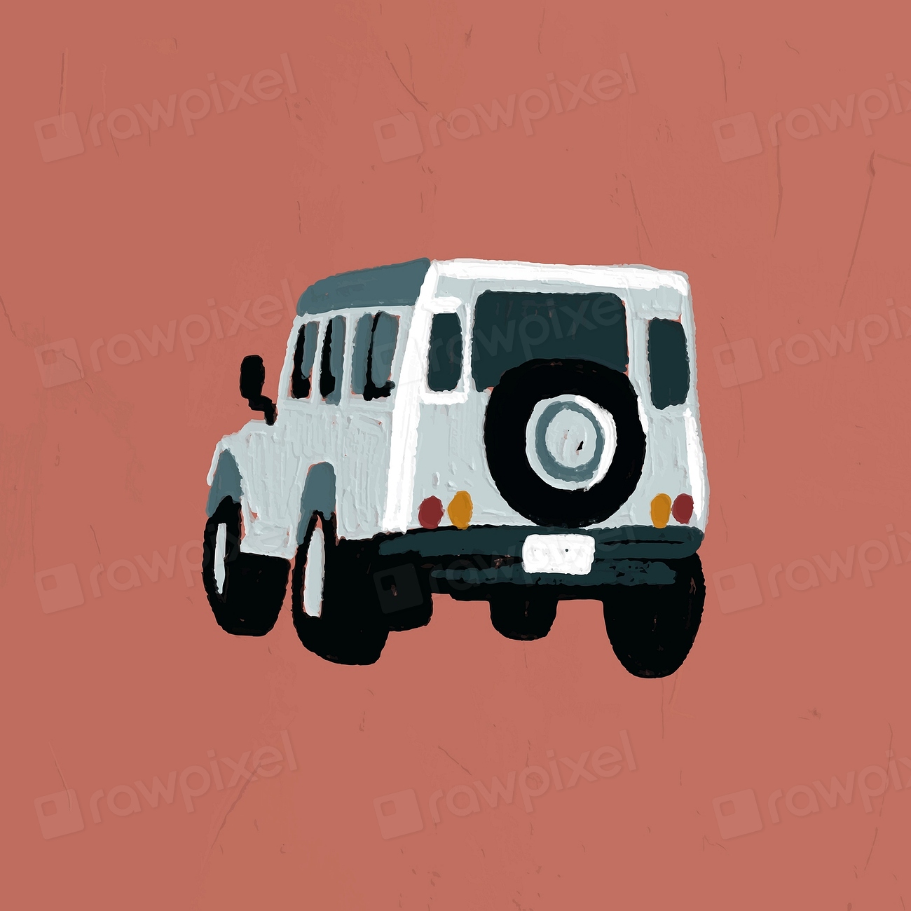 4WD car sticker, aesthetic exploration | Premium Vector Illustration ...