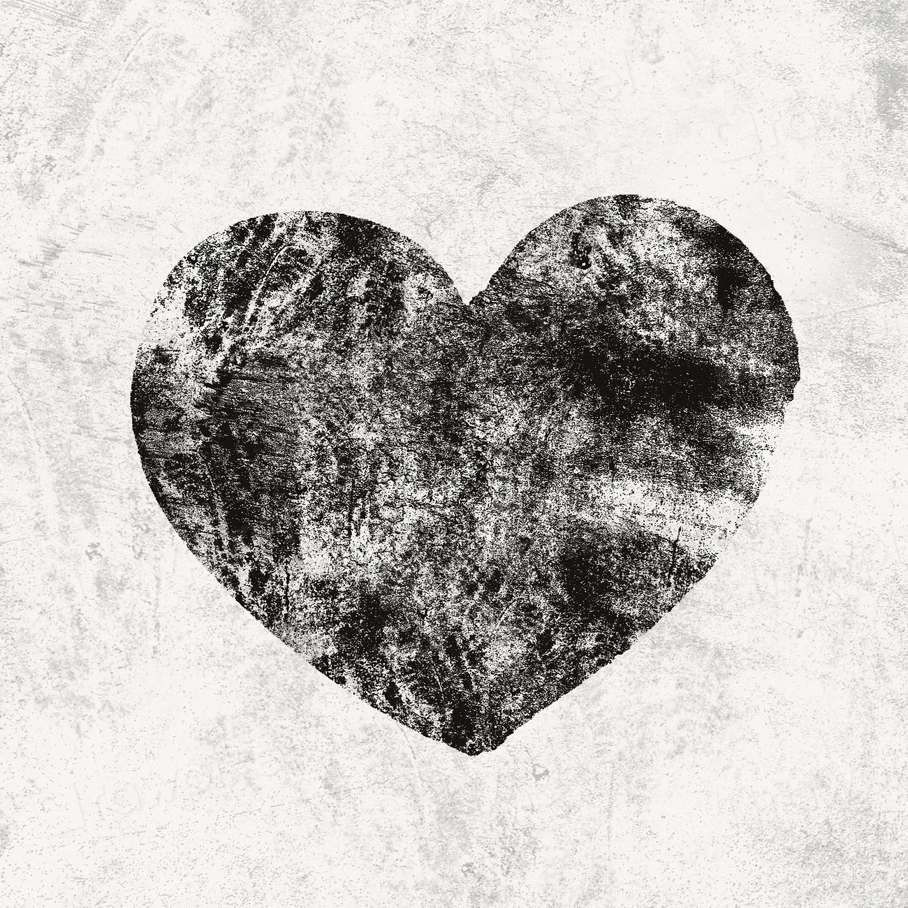 Distressed heart sticker, black design | Premium PSD - rawpixel