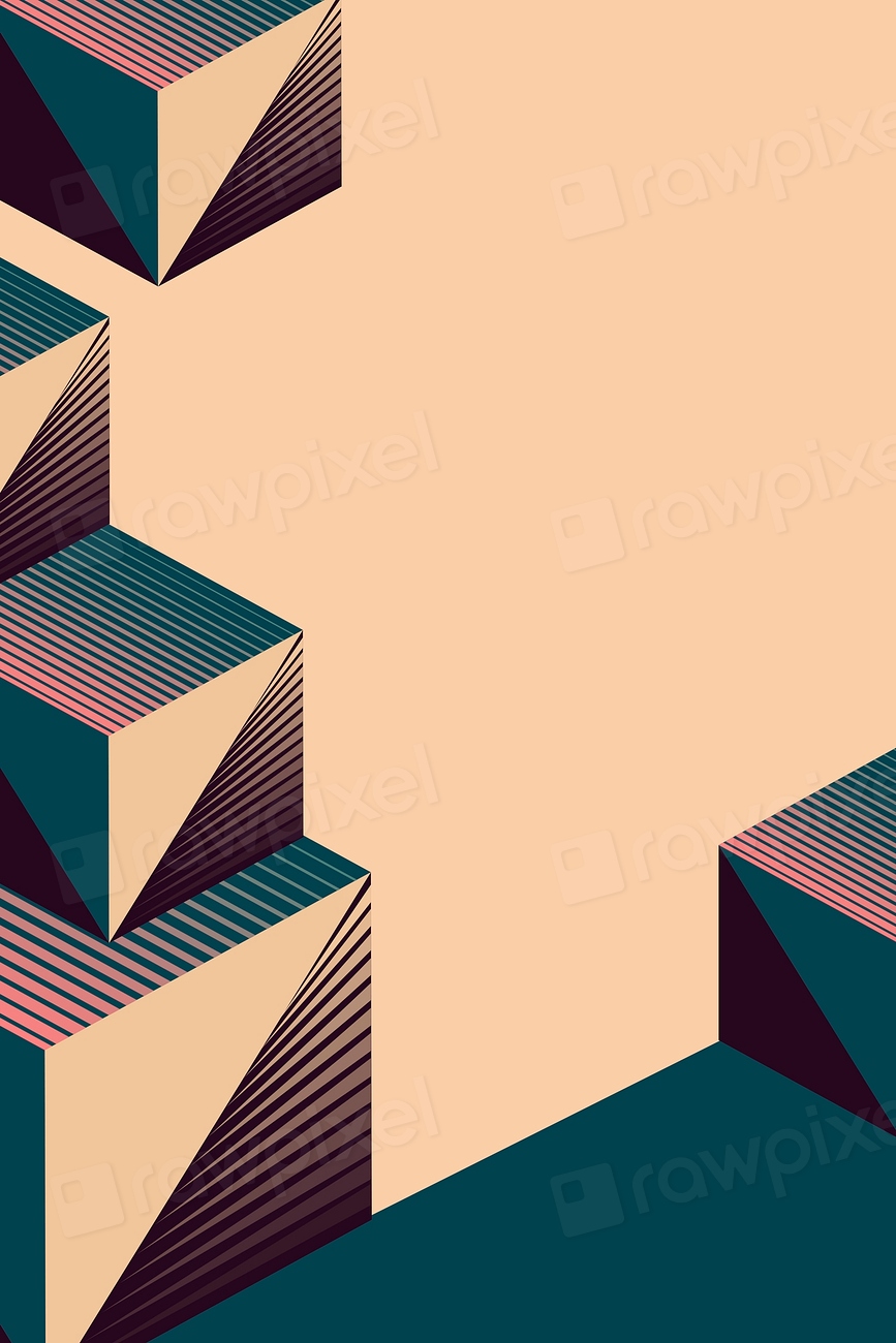 Cubic pattern border frame background, | Premium PSD - rawpixel