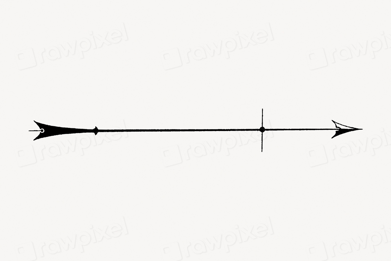 Black arrow collage element, vintage | Premium PSD - rawpixel