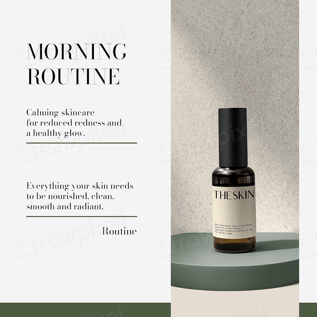 Skincare routine Instagram post template | Free PSD Template - rawpixel Skincare routine Instagram post template | Free PSD Template - rawpixel