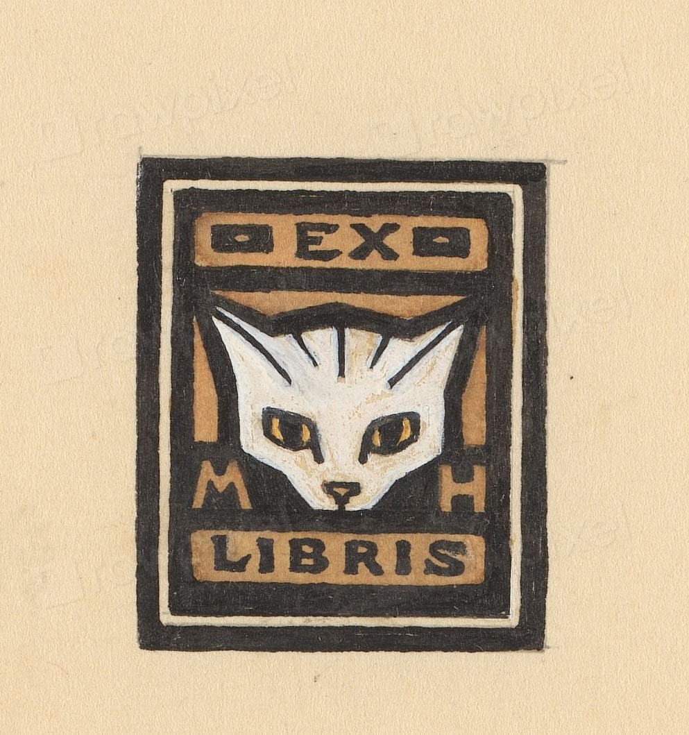 Ontwerp voor een ex libris | Free Photo Illustration - rawpixel