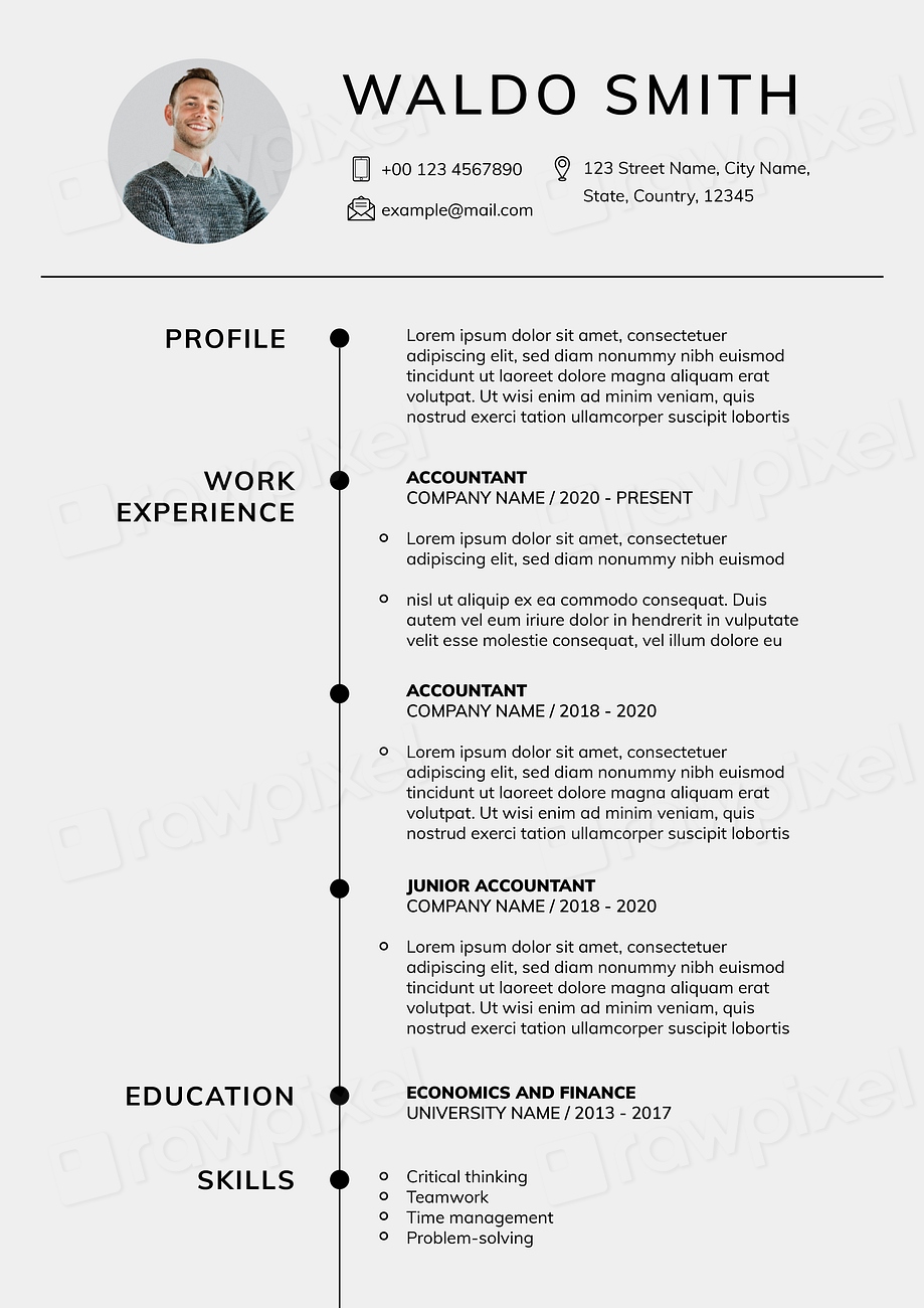 CV/Resume template word doc, free | Premium Word Document Template ...