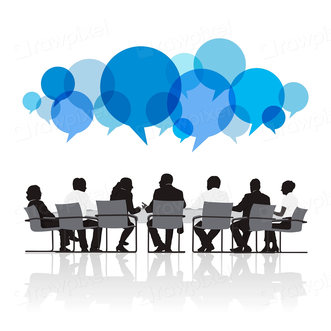 Illustration of business people in the meeting | Free Vector - rawpixel