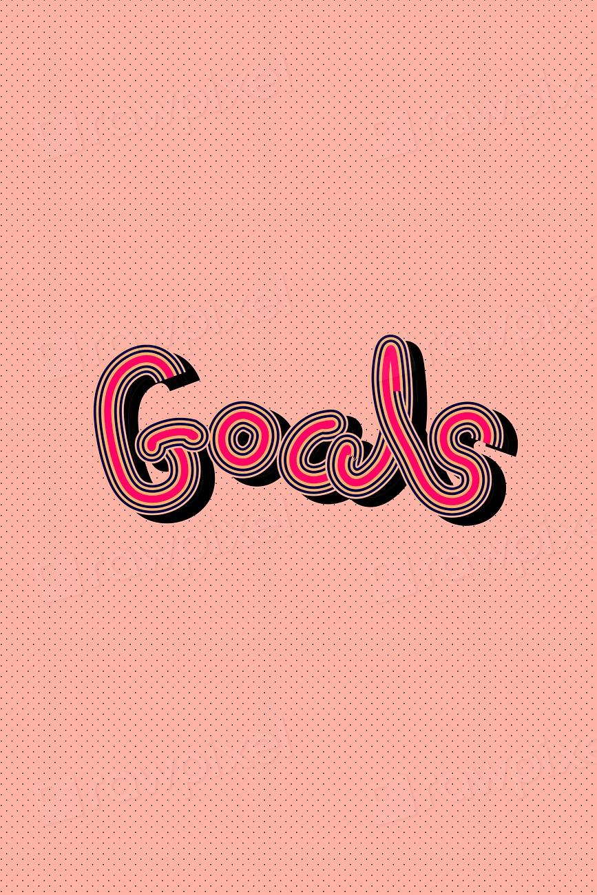 Funky Goals font vector pink | Free Vector - rawpixel