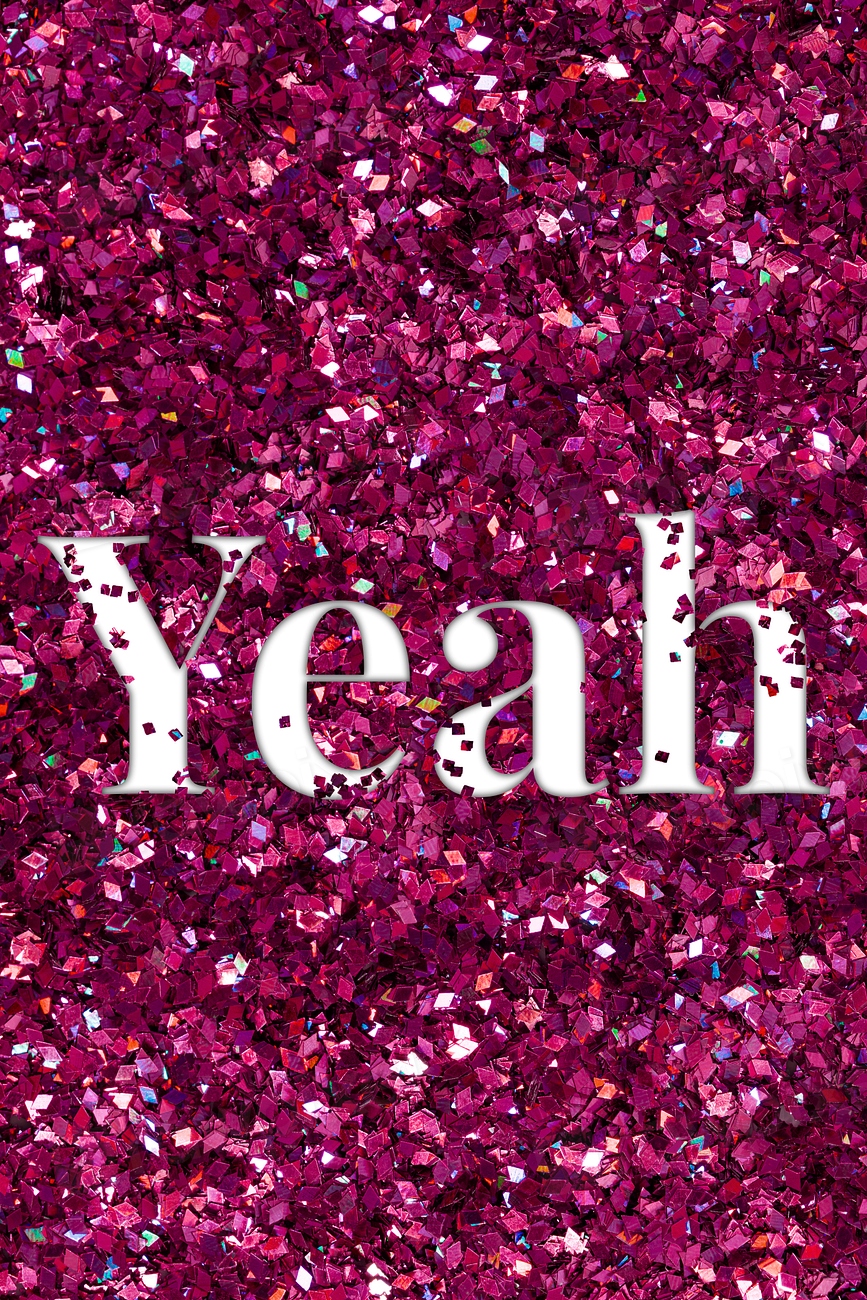 Glittery yeah text interjection typography | Free Photo - rawpixel