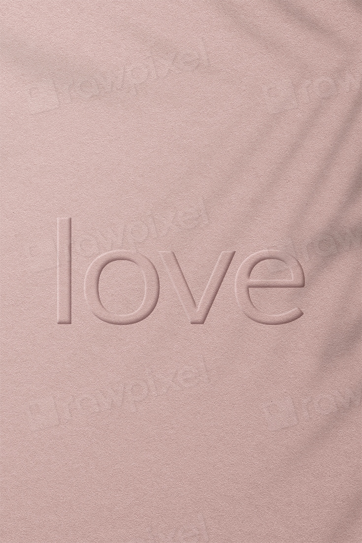 Word love embossed font psd | Premium PSD - rawpixel