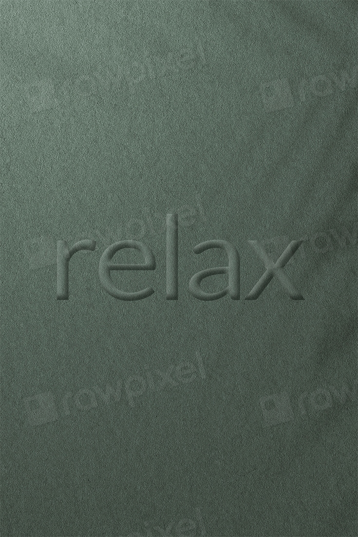 Relax word embossed font typography | Free PSD - rawpixel