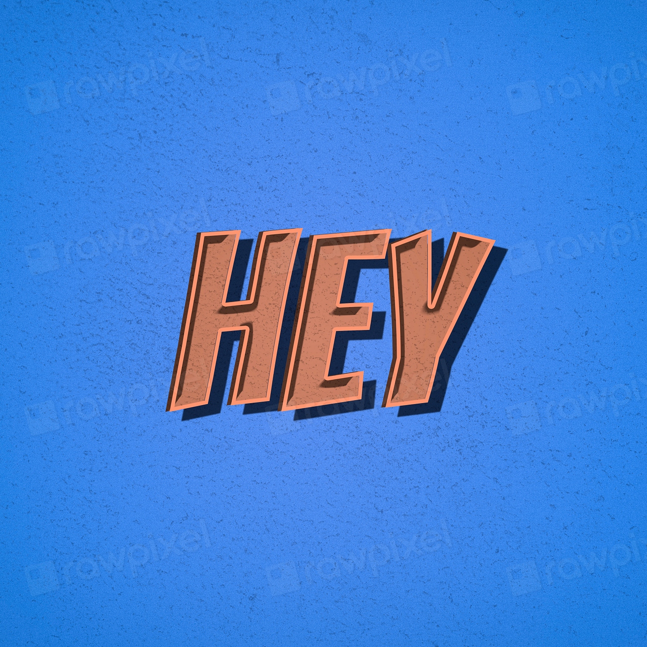 Hey word retro style typography | Free Photo - rawpixel