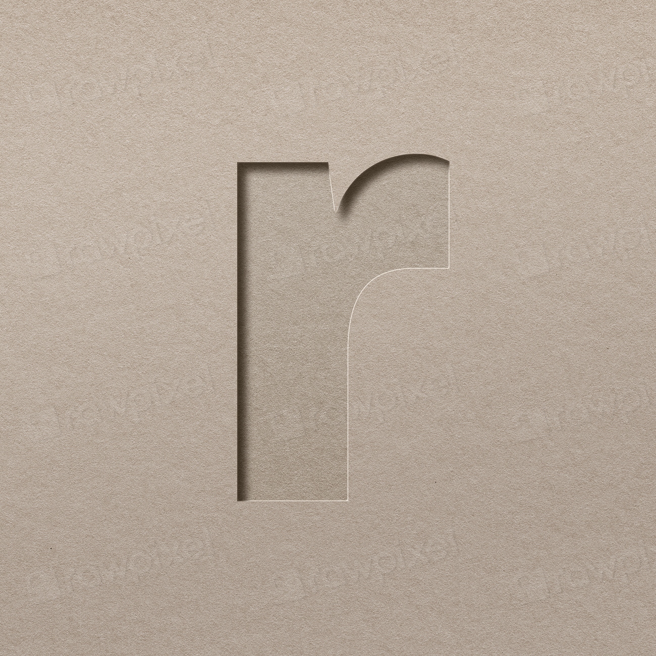 Paper cut lowercase letter r | Free PSD - rawpixel