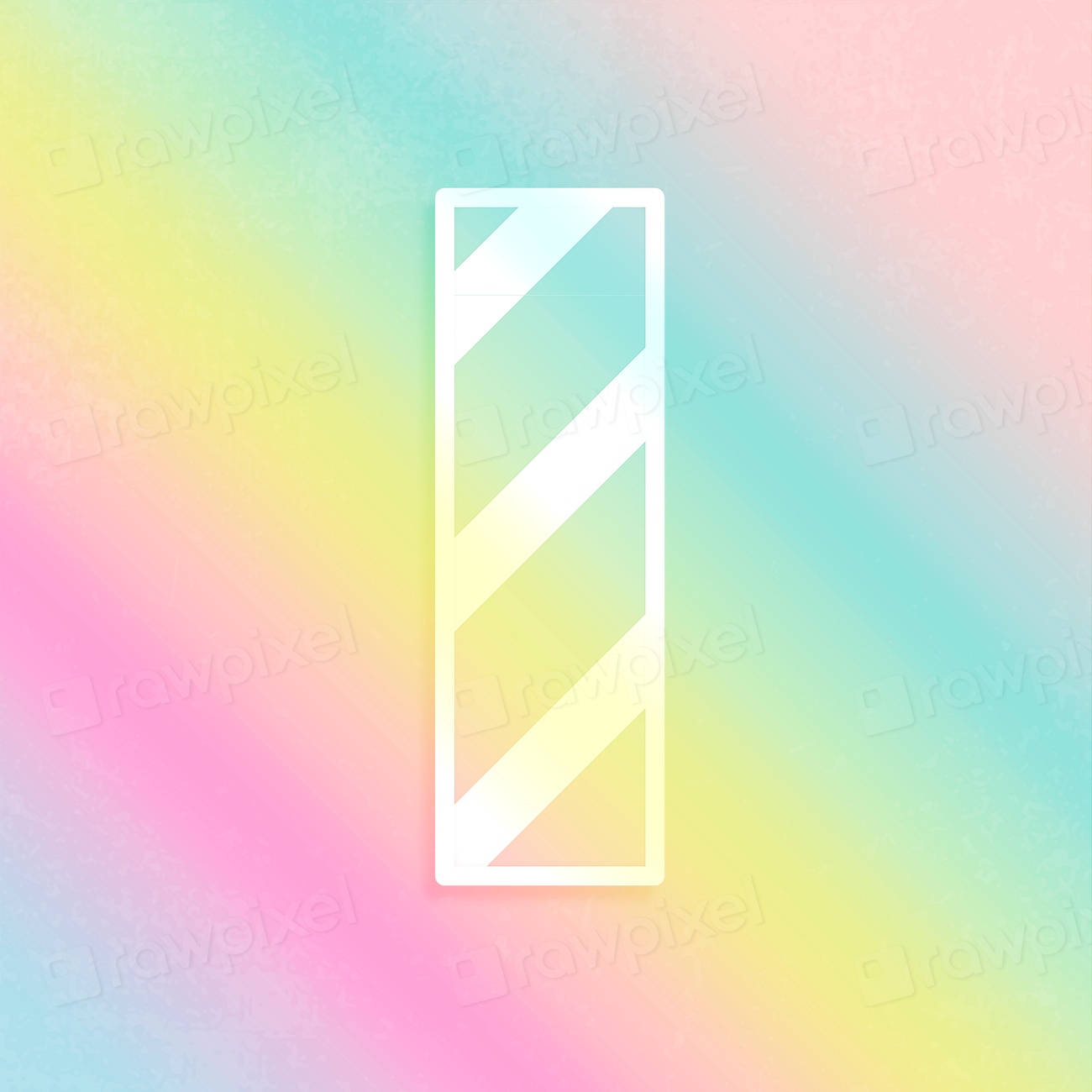 Psd letter i rainbow gradient | Free PSD - rawpixel