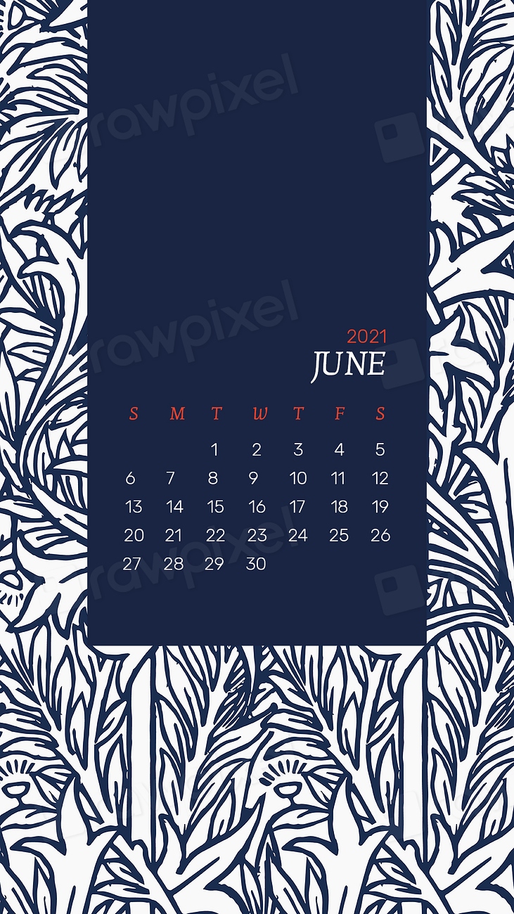 Calendar 2021 June editable template | PSD - rawpixel