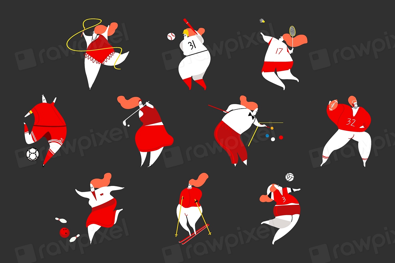 Pro athletes sticker, sports player | Premium Vector - rawpixel