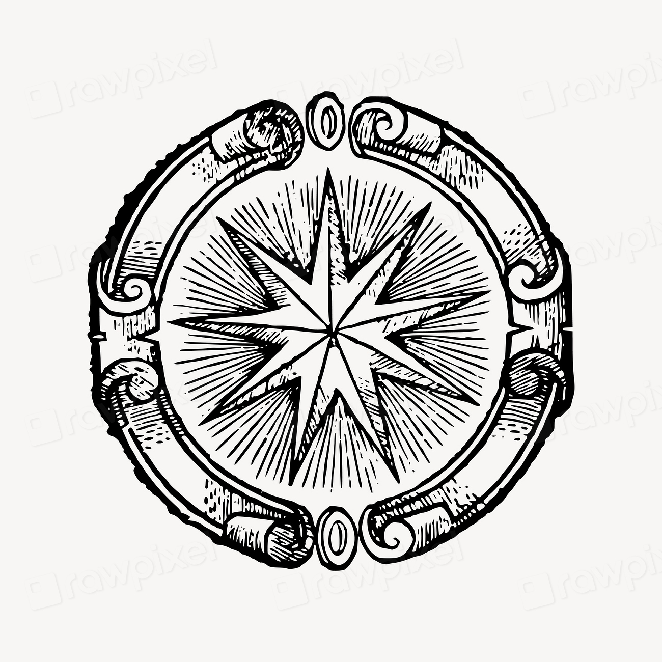 Star badge drawing clipart, celestial | Free Vector - rawpixel