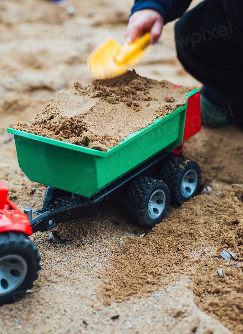 Tractor and trailer sandbox | Free Photo - rawpixel