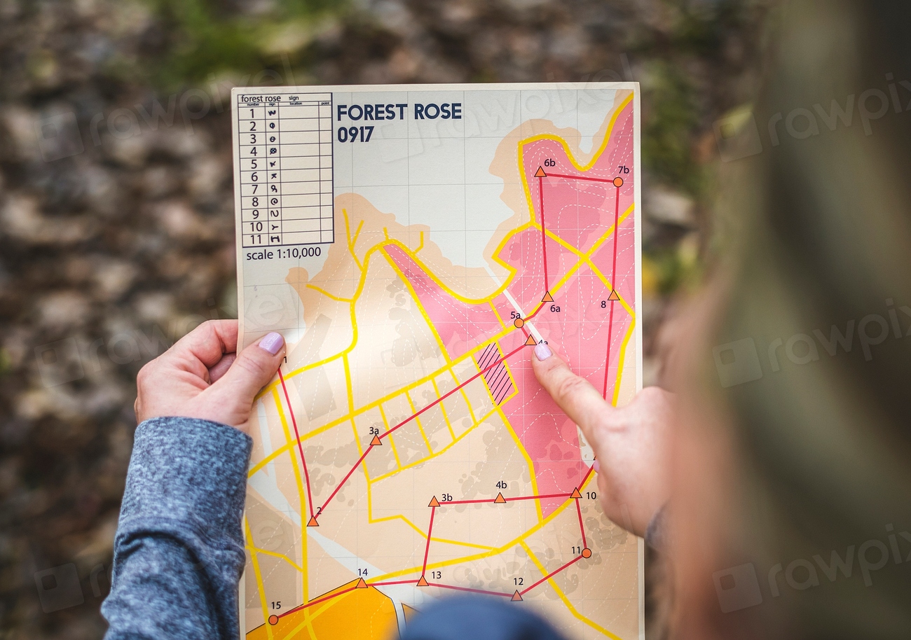 Closeup orienteering box location map | Premium Photo - rawpixel
