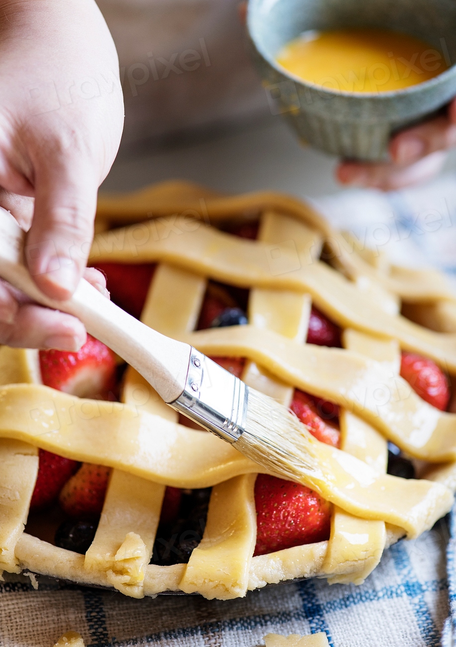 person baking fruit pie food | Premium Photo - rawpixel