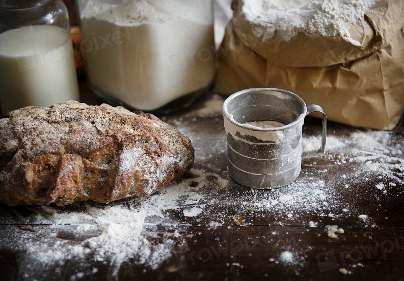 Flour and bread messy kitchen | Premium Photo - rawpixel
