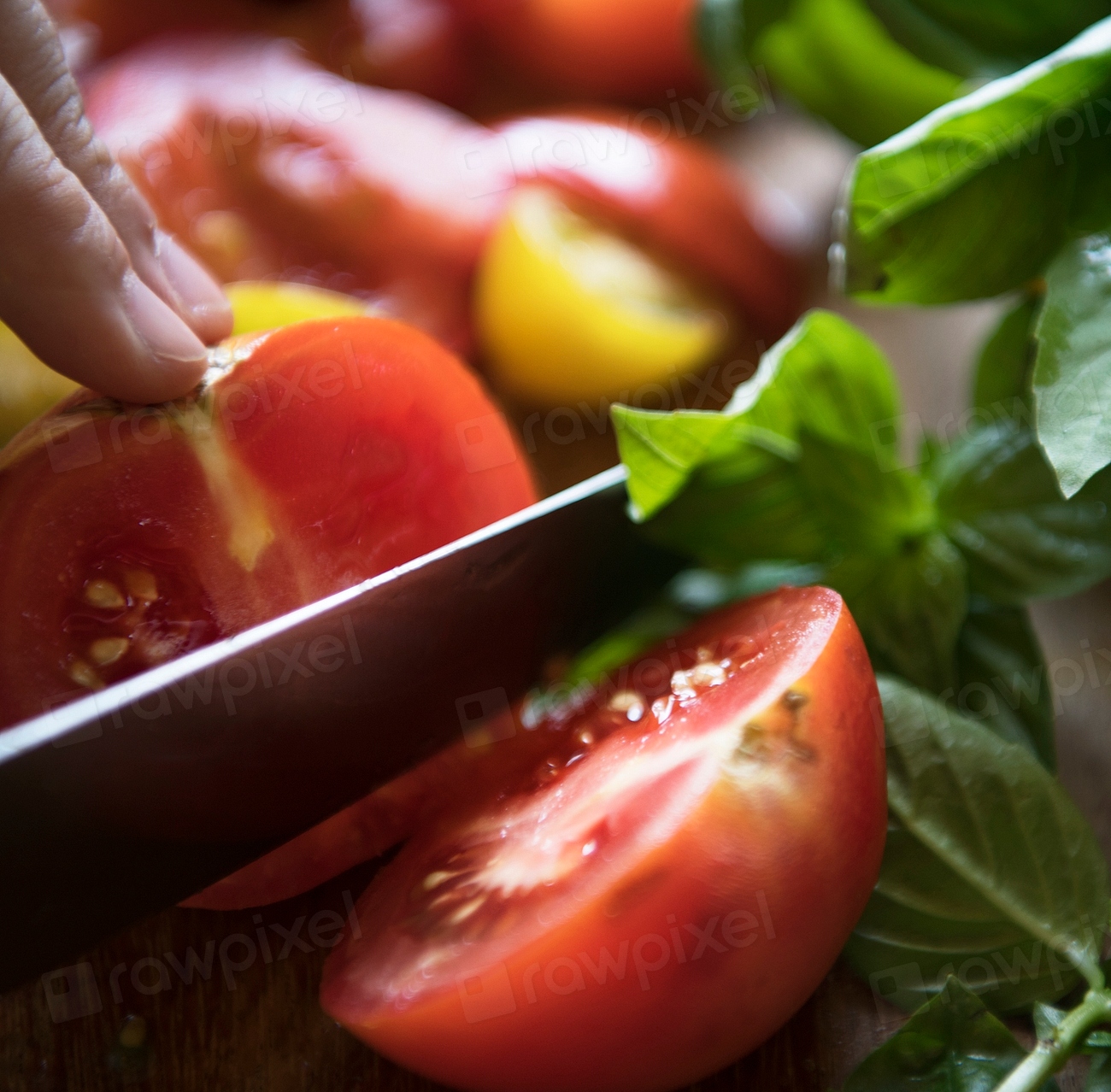 Closeup of red tomato cut | Premium Photo - rawpixel