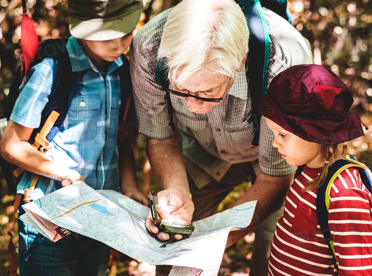 Kids following the directions of a compass | Premium Photo - rawpixel