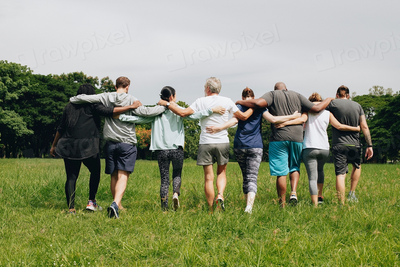 Group of people hugging in the park | Premium Photo - rawpixel