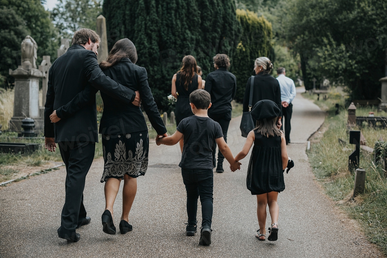 Grieving family walking cemetery | Premium Photo - rawpixel