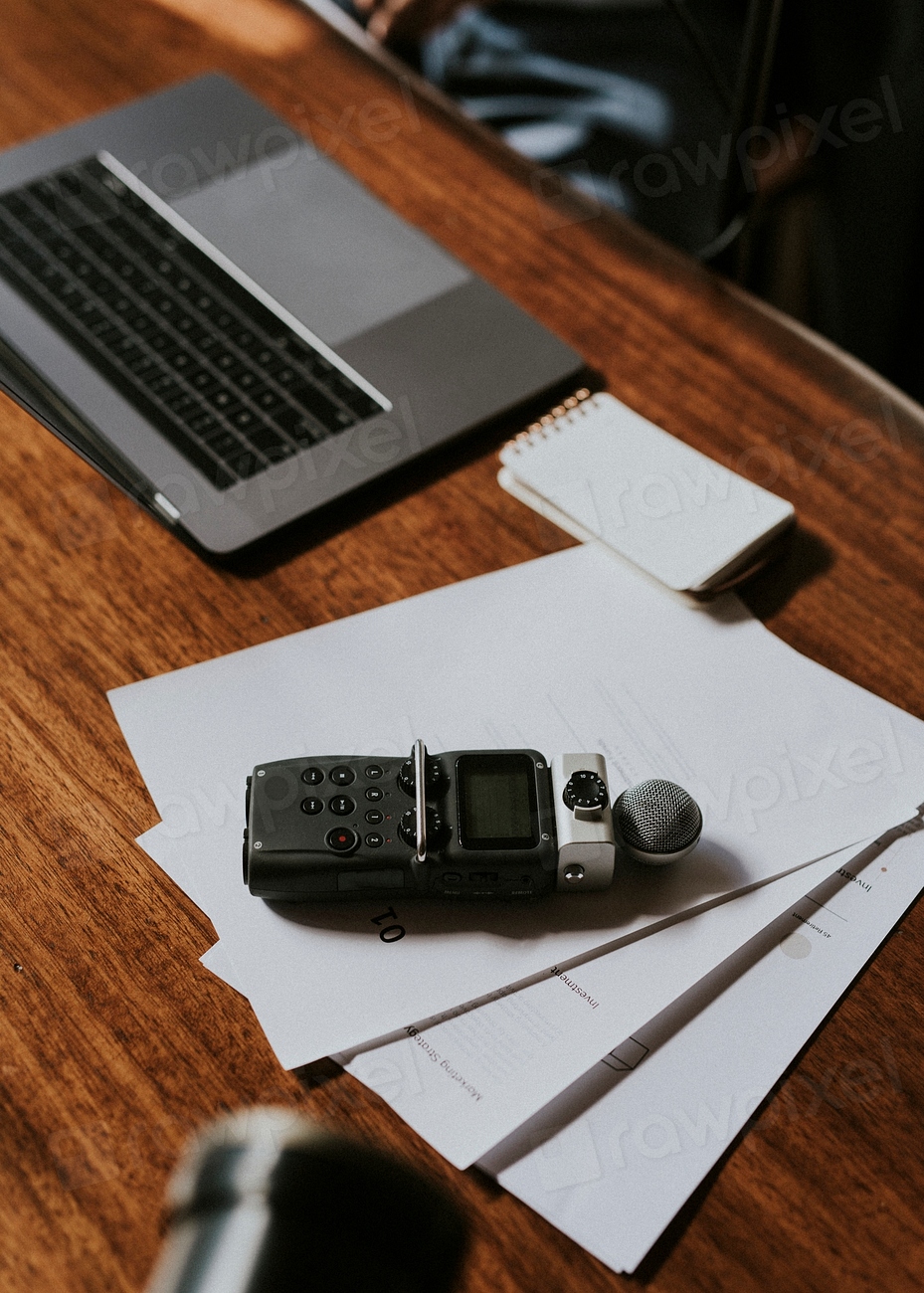Journalist's portable sound recorder white | Premium Photo - rawpixel