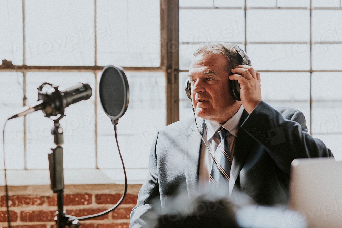 Broadcaster live in a studio | Premium Photo - rawpixel