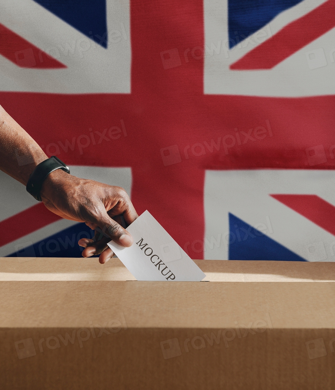 British man casting his vote | Premium PSD Mockup - rawpixel
