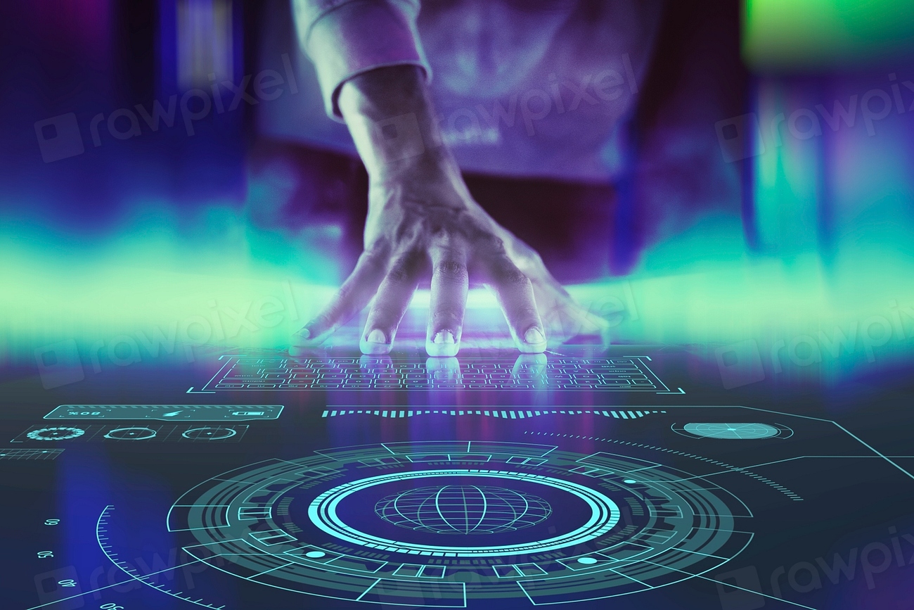 Hand touching interactive screen mockup | Premium PSD - rawpixel