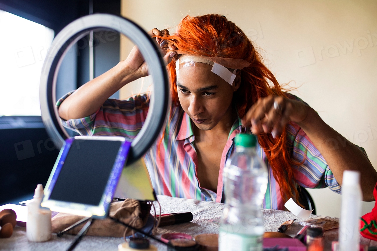 Drag show artist wearing ginger | Premium Photo - rawpixel