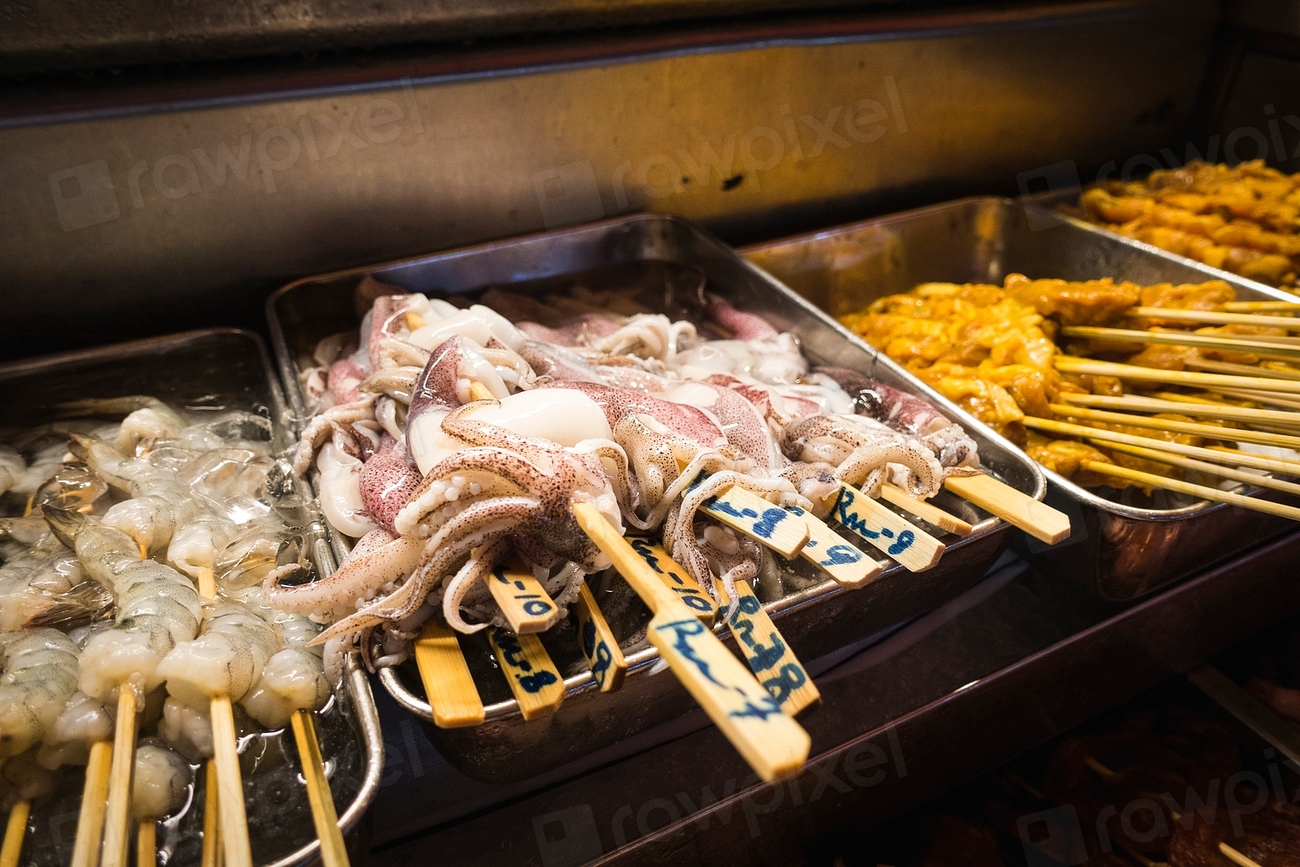 Octopus skewer hot pot | Free Photo - rawpixel