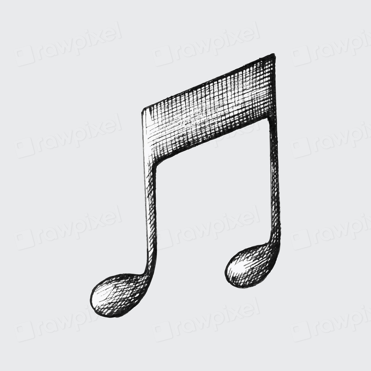 Hand-drawn Double Eighth note illustration | Premium Vector ...