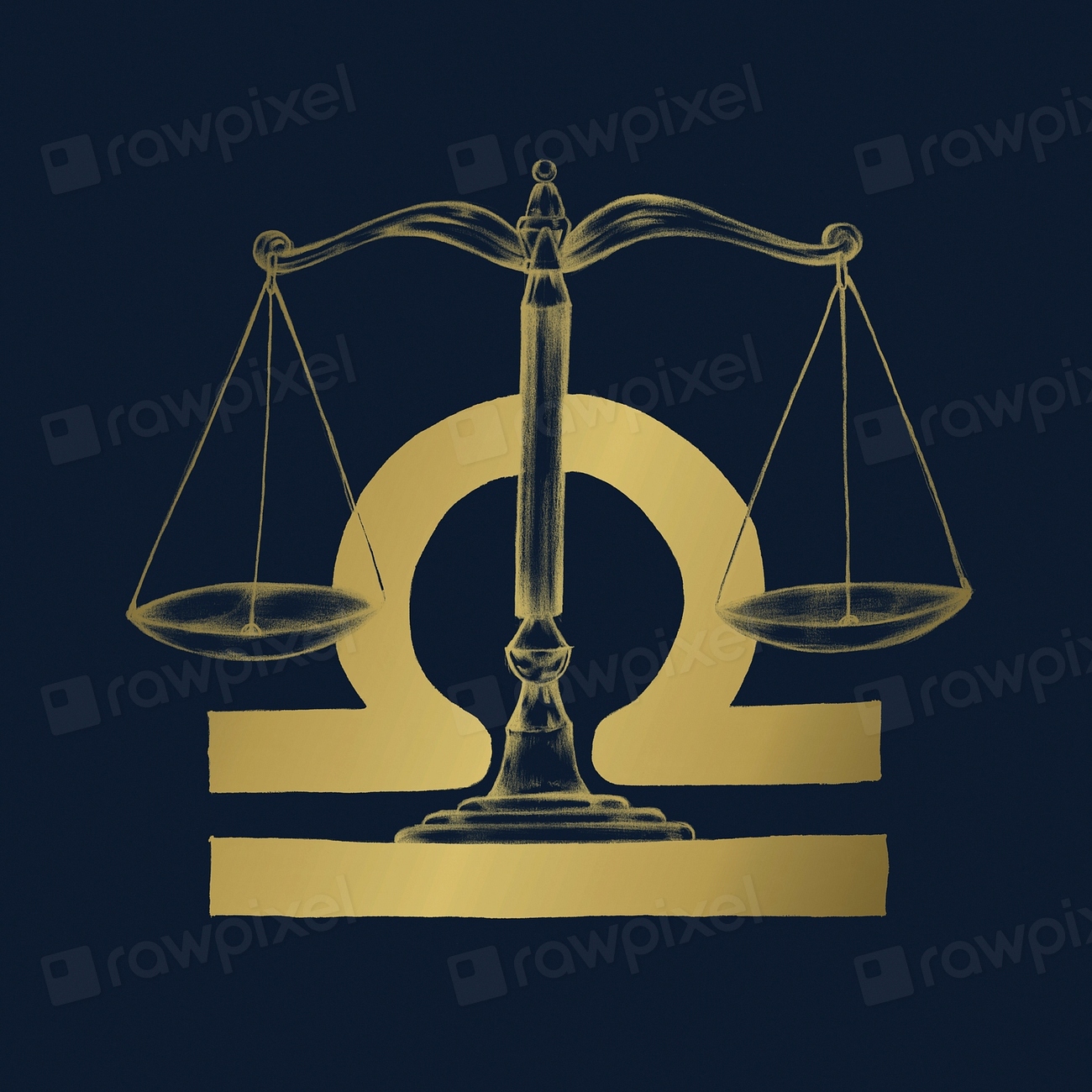 Hand drawn horoscope symbol of Libra | Premium PSD Illustration - rawpixel